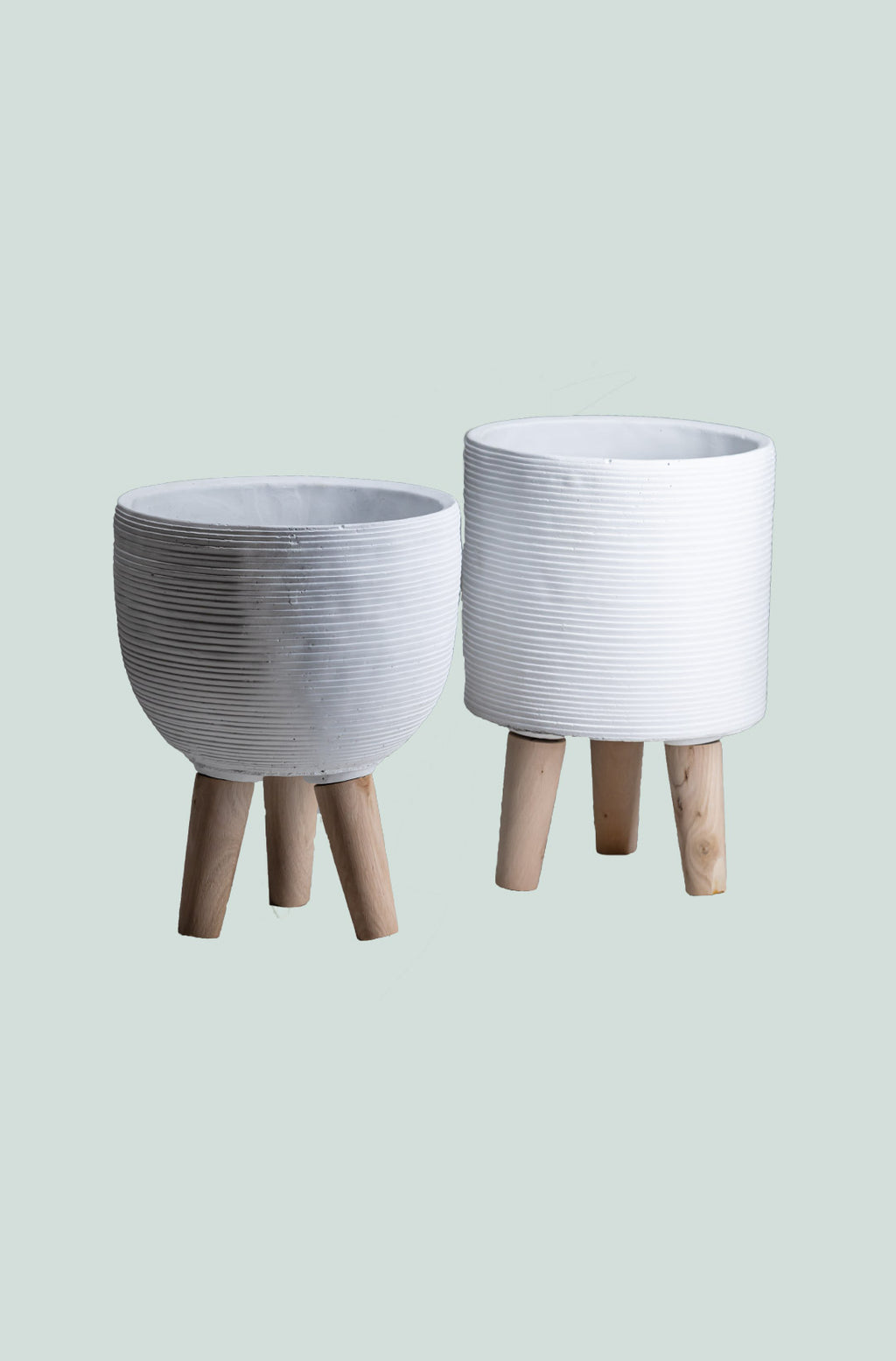 White Lines Tripod Ceramic Pot Range - 2 Styles – PlantHouse
